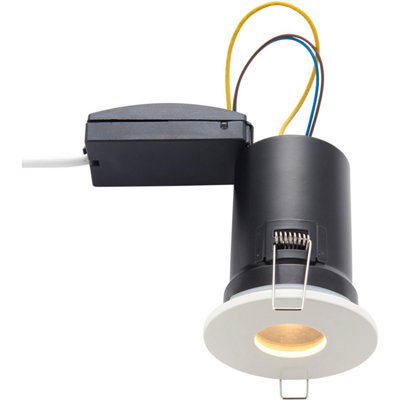 Fire Rated IP65 Recessed Ceiling Downlight - 50W GU10 - Fixed - Matt ...