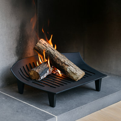 Fire Vida Black Cast Iron Fire Grate Small 14"