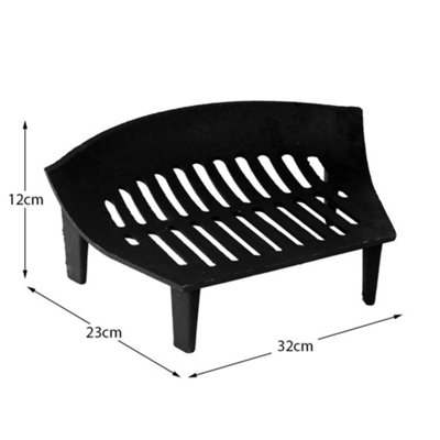 Fire Vida Black Cast Iron Fire Grate Small 14"