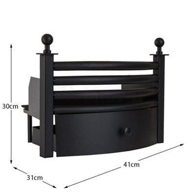 Fire Vida Laxton Solid Fuel Set Front Grate - Fire Grate, Ash Pan, Fire ...