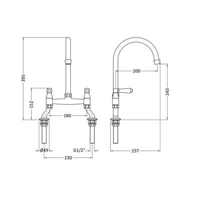 Fireclay Kitchen Bundle - Double Bowl Full Weir Butler Sink No Overflow ...