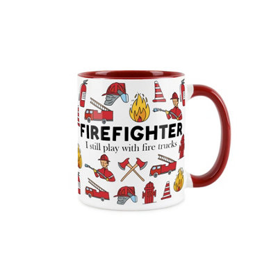 Firefighter Mug - Humourous Trades Funny Novelty Gift - Tea/Coffee Hot ...