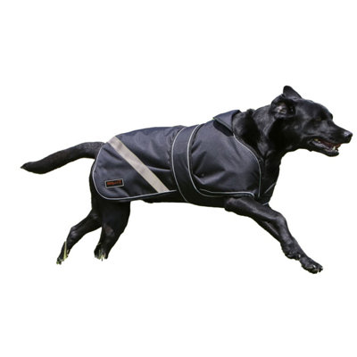 Firefoot 2 in 1 Waterproof Reflective Dog Coat Black (41cm)