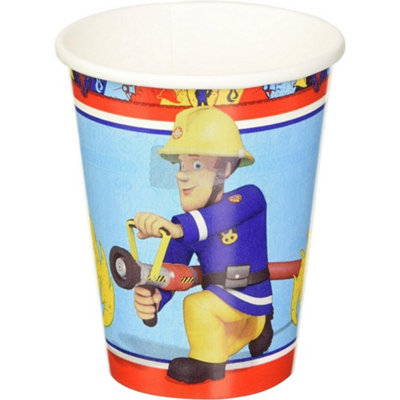 Fireman Sam International Paper Disposable Cup Blue/Red/Yellow (One ...