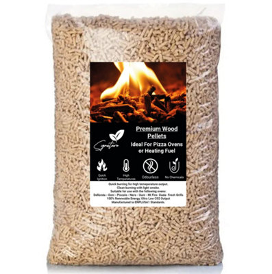 Firewood Pellets For Cooking & Burning Wood Pellets 15kg by Laeto ...