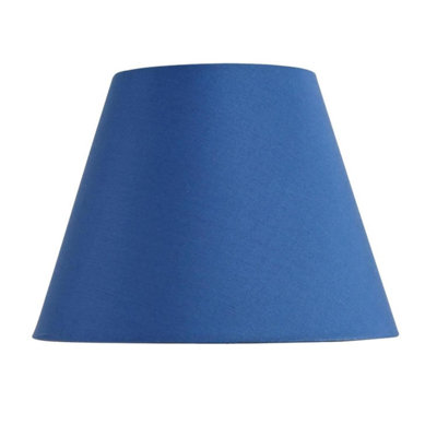 First Choice Lighting 8 Inch Blue Textured Cotton Tapered Fabric Shade ...