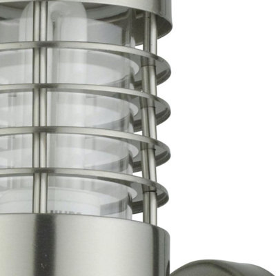 First Choice Lighting Bloom Brushed Stainless Steel Outdoor Motion ...