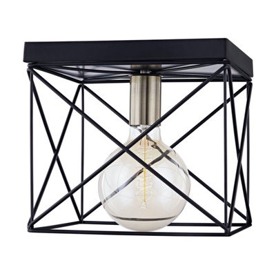 First Choice Lighting Geosphere Matt Black with Brushed Gold Easy Fit ...