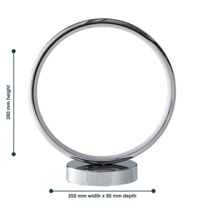First Choice Lighting Hoop Polished 10W LED Table Lamp