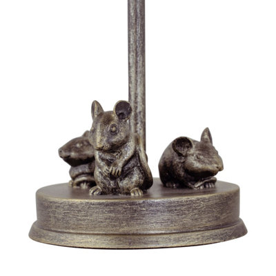 First Choice Lighting Maurice Antique Gold Mouse Table Lamp With ...