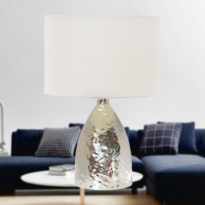First Choice Lighting Medina 45cm Touch Table Lamp with White Shade