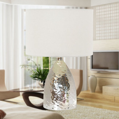 First Choice Lighting Medina 45cm Touch Table Lamp with White Shade