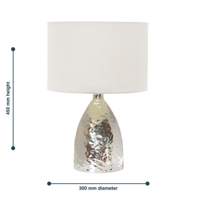 First Choice Lighting Medina 45cm Touch Table Lamp with White Shade