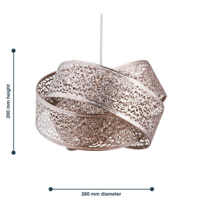 FIRST CHOICE LIGHTING MOROCCAN STYLE LAYERED CEILING LIGHT SHADE