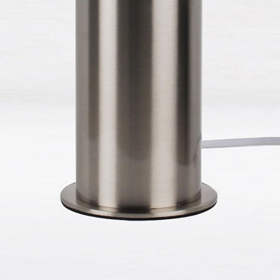 First Choice Lighting Satin Nickel Tubular Floor Uplight