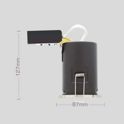 First Choice Lighting Set of 12 Fire Rated Bathroom Downlights Brushed ...