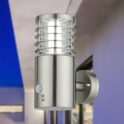 First Choice Lighting Set of 2 Bloom Brushed Stainless Steel Outdoor ...