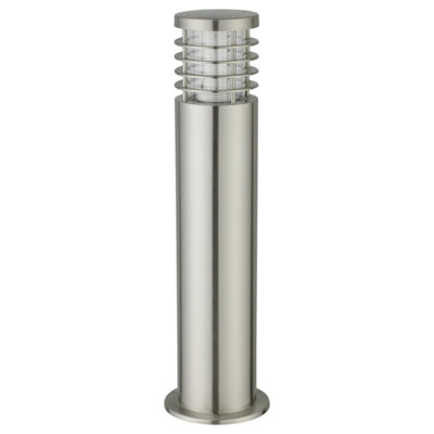 First Choice Lighting Set of 2 Bloom Brushed Stainless Steel Outdoor ...