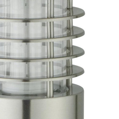First Choice Lighting Set of 2 Bloom Brushed Stainless Steel Outdoor ...