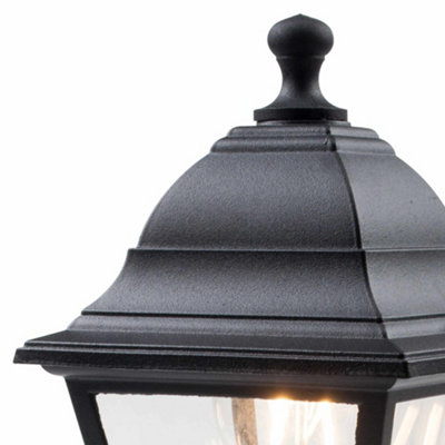 First Choice Lighting Set of 2 Cambridge Black with Clear Glass Four ...