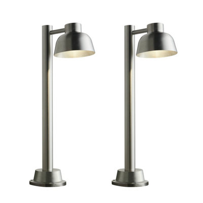 First Choice Lighting - Set of 2 Maxwell Stainless Steel & Brushed ...