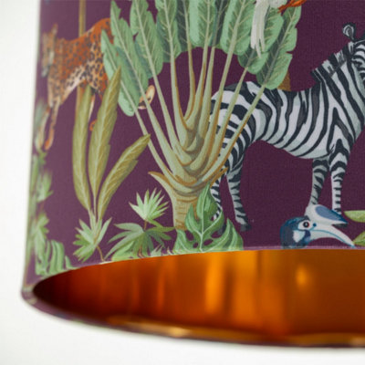 First Choice Lighting Set of 2 Safari Velvet Safari Design 30cm Pendant ...