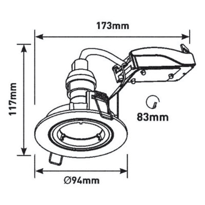 First Choice Lighting Set of 4 Downlights Gloss White Tilt Recessed ...