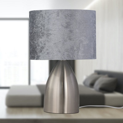 Crushed velvet table lamp store