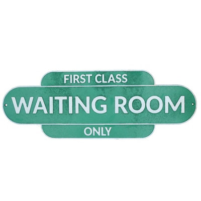 First Class Waiting Room Sign Plaque Train Stop Railway Wall Station ...