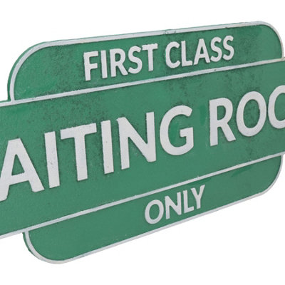 First Class Waiting Room Sign Plaque Train Stop Railway Wall Station ...