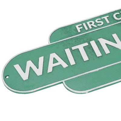 First Class Waiting Room Sign Plaque Train Stop Railway Wall Station ...