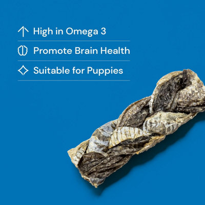 Fish Skin Braids for Dogs (300g bags) Rich In Omega-3 & Protein
