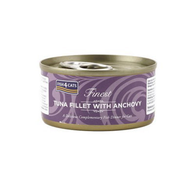 Fish4cats Can Tuna Fillet With Anchovy 70gPack of 10