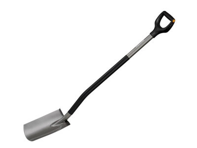 Fiskars Ergonomic Rounded Spade for Comfortable Digging and Planting