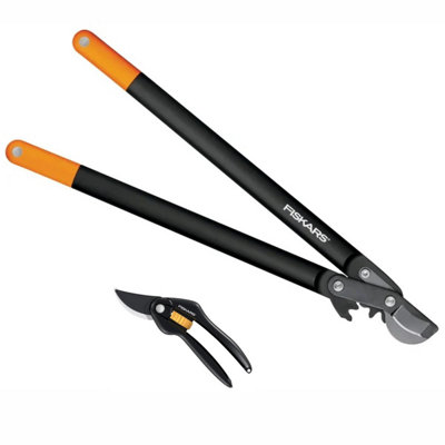 Fiskars L78 112590 PowerGear Bypass Loppers 50mm Max Cut + P26 Pruner ...