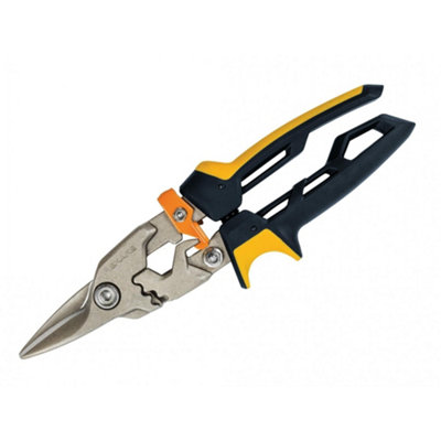 Fiskars Powergear Aviation Snips Multi Colour (Straight Cut)