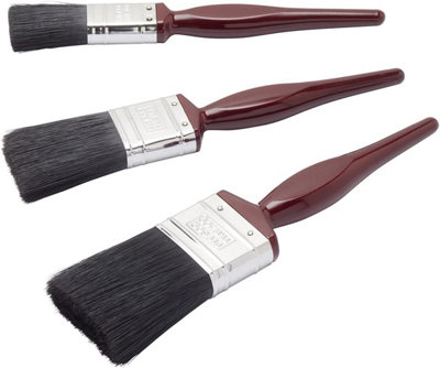 Fit For The Job 3 piece All Purpose Mixed Bristle Paint Brush Set for a ...