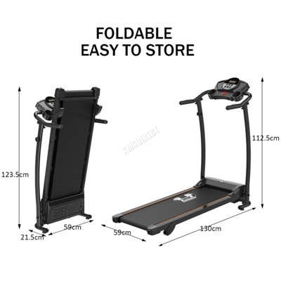 FIT4YOU Folding Electric Treadmill Motorised Running Fitness Machine ...