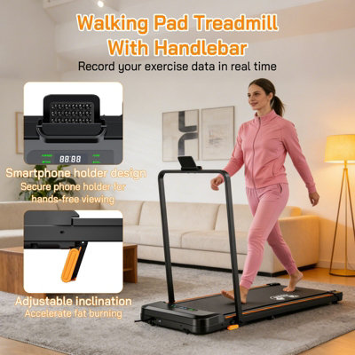 FIT4YOU Folding Walking Pad for Home Under Desk Treadmills Running ...
