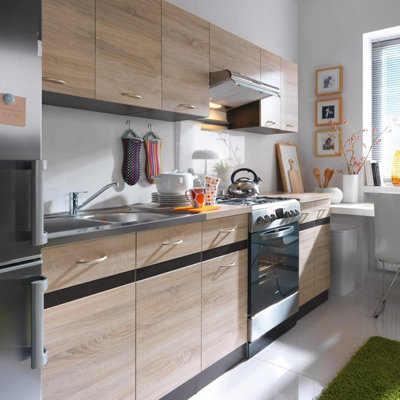 Fitted Kitchen Cabinets Set of 7 Units Complete Package Base Wall ...