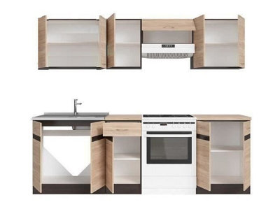 FITTED KITCHEN CABINETS SET OF 7 UNITS COMPLETE PACKAGE BASE WALL ...
