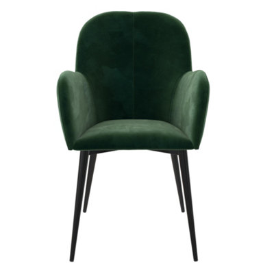 Fitz Dining Chair in Velvet Green