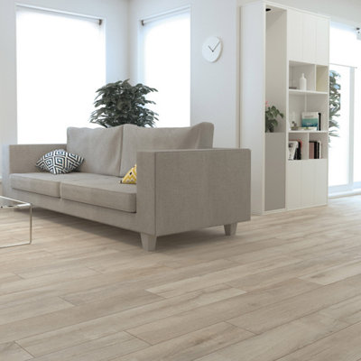 Fitz Matt Natural Wood Wood Effect Porcelain Outdoor Tile Pack of 64 Tiles 22.656m² (L)1200mm (W ...