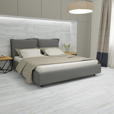 Fitz Matt White Wood Effect Porcelain Outdoor Tile Pack of 2 Tiles 0 ...