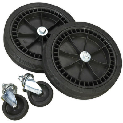 Buy Fixed Compressor Wheel Kit - 2 Castors & 2 Fixed Wheels - For ...