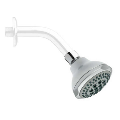 Fixed Overhead Shower Head Chrome Anti Limescale 2 Spray Functions 84cm