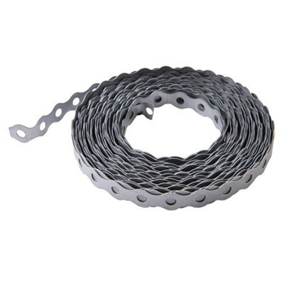 Fixman Galvanised Fixing Plate Silver (17mm x 10mm)