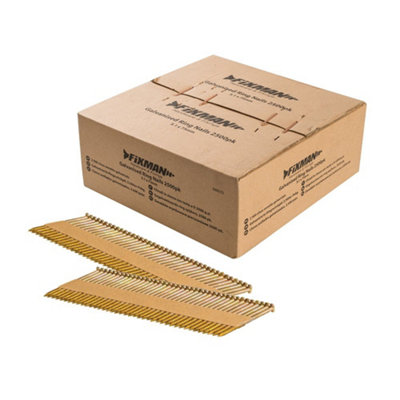 Fixman Galvanised Ring Nails 2500pk - 3.1 x 75mm | DIY at B&Q