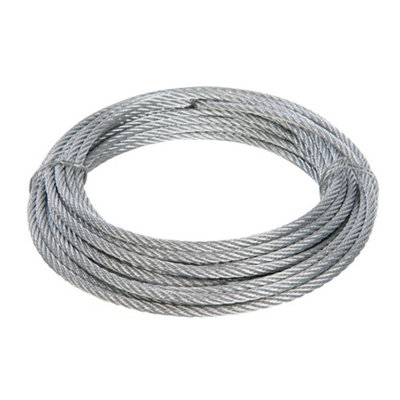 Fixman Galvanised Wire Rope - 4mm x 10m | DIY at B&Q