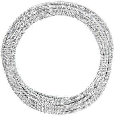 Fixman Galvanised Wire Rope - 6mm x 10m | DIY at B&Q